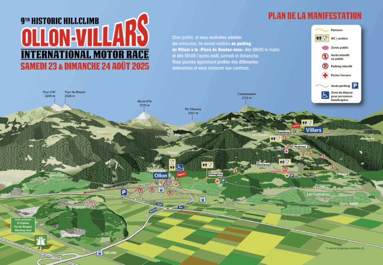 Montée Historique Ollon-Villars 2025 - Le programme et les engagés - Sport-Auto.ch